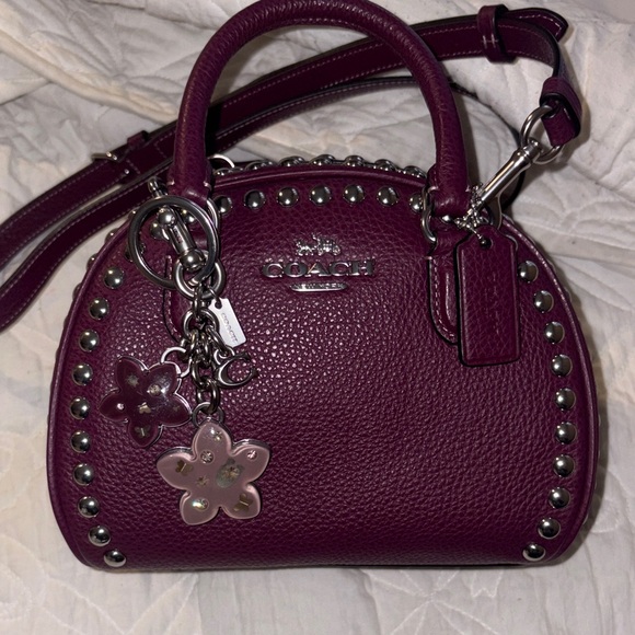 Coach | Bags | Coach Plum Crossbody Bag With Silver Accents | Poshmark